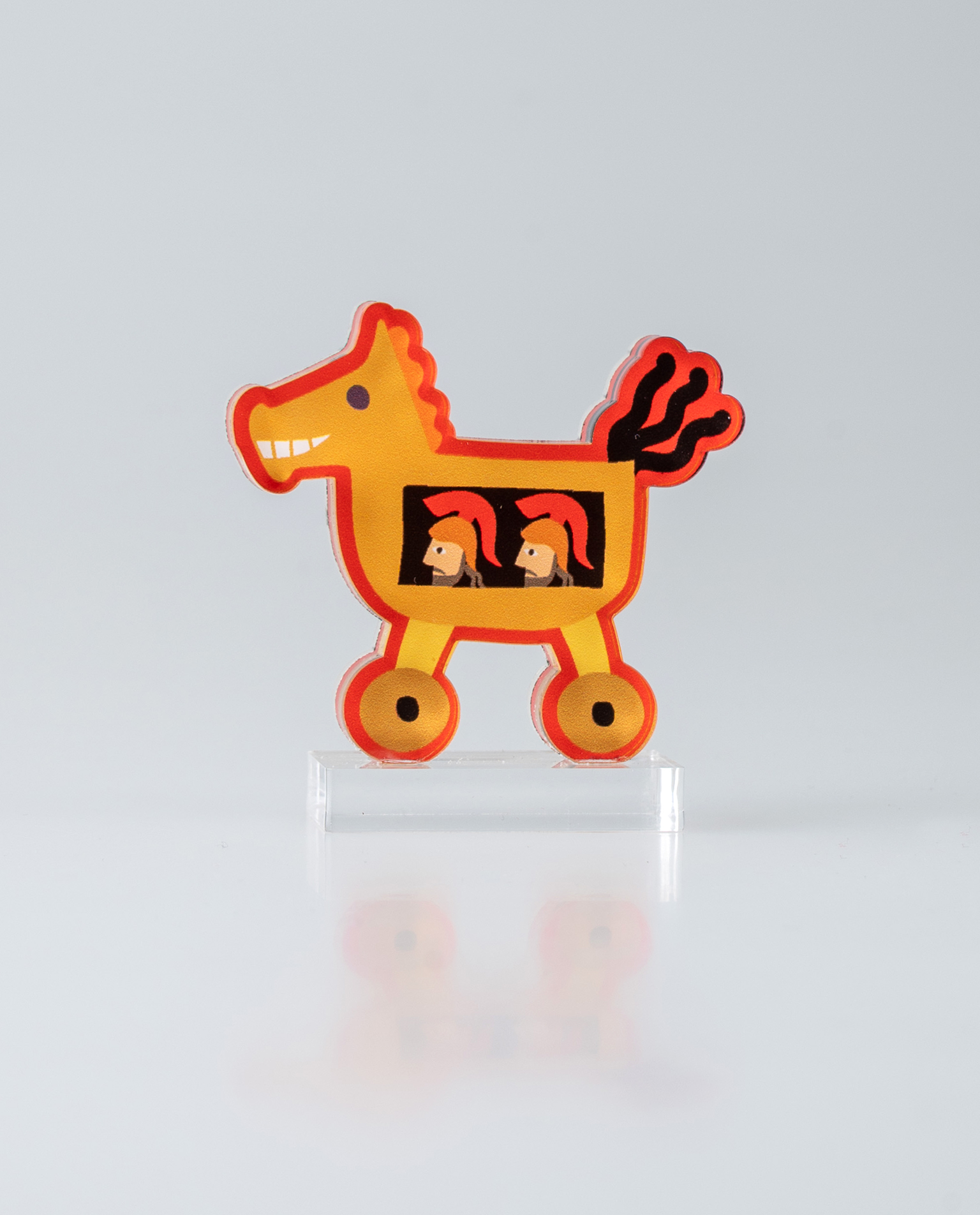 TROJAN HORSE Mini Acrylic Art Object | Mediterraneo Eshop