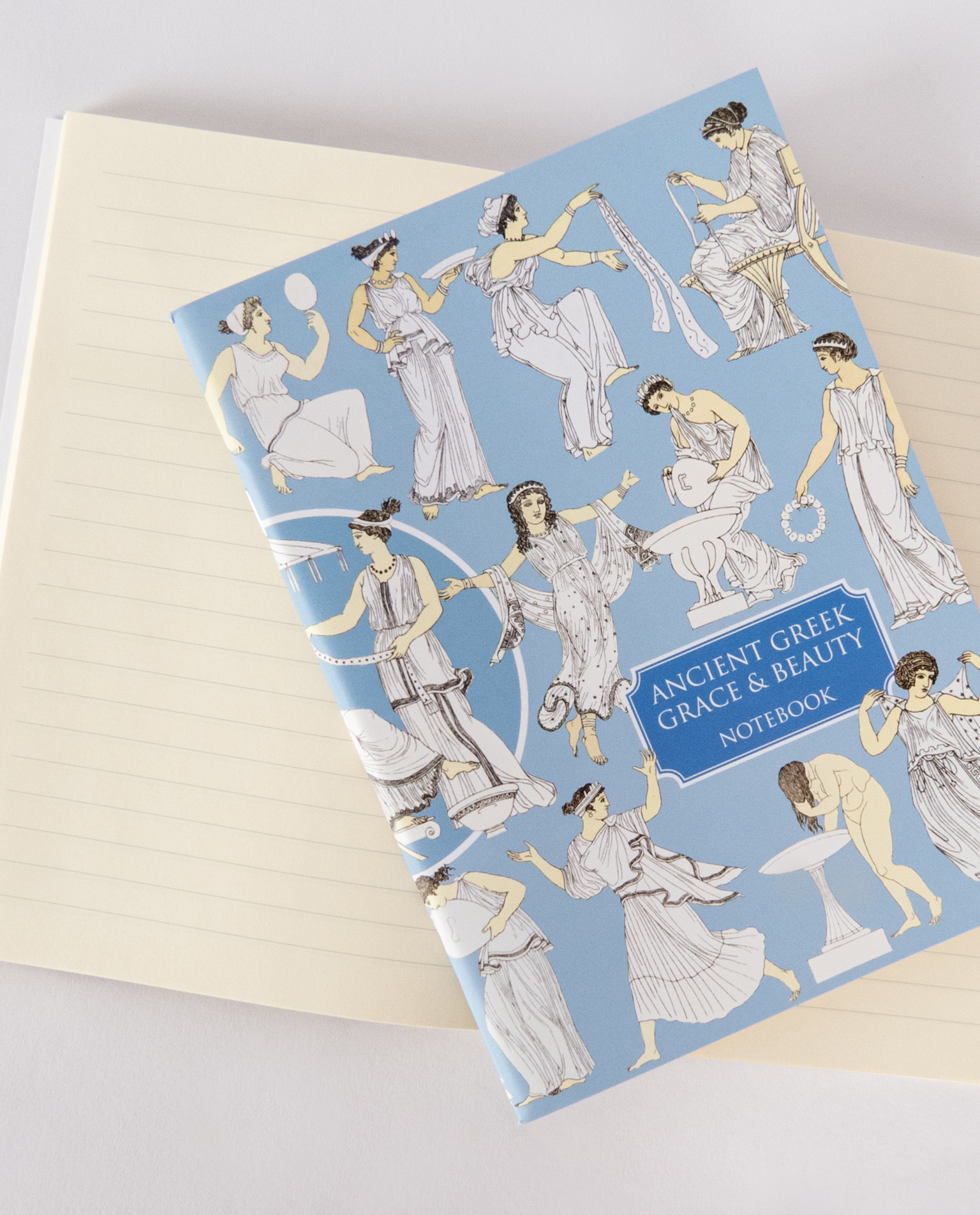 Softcover notebook with ancient Greek Grace & Beauty print