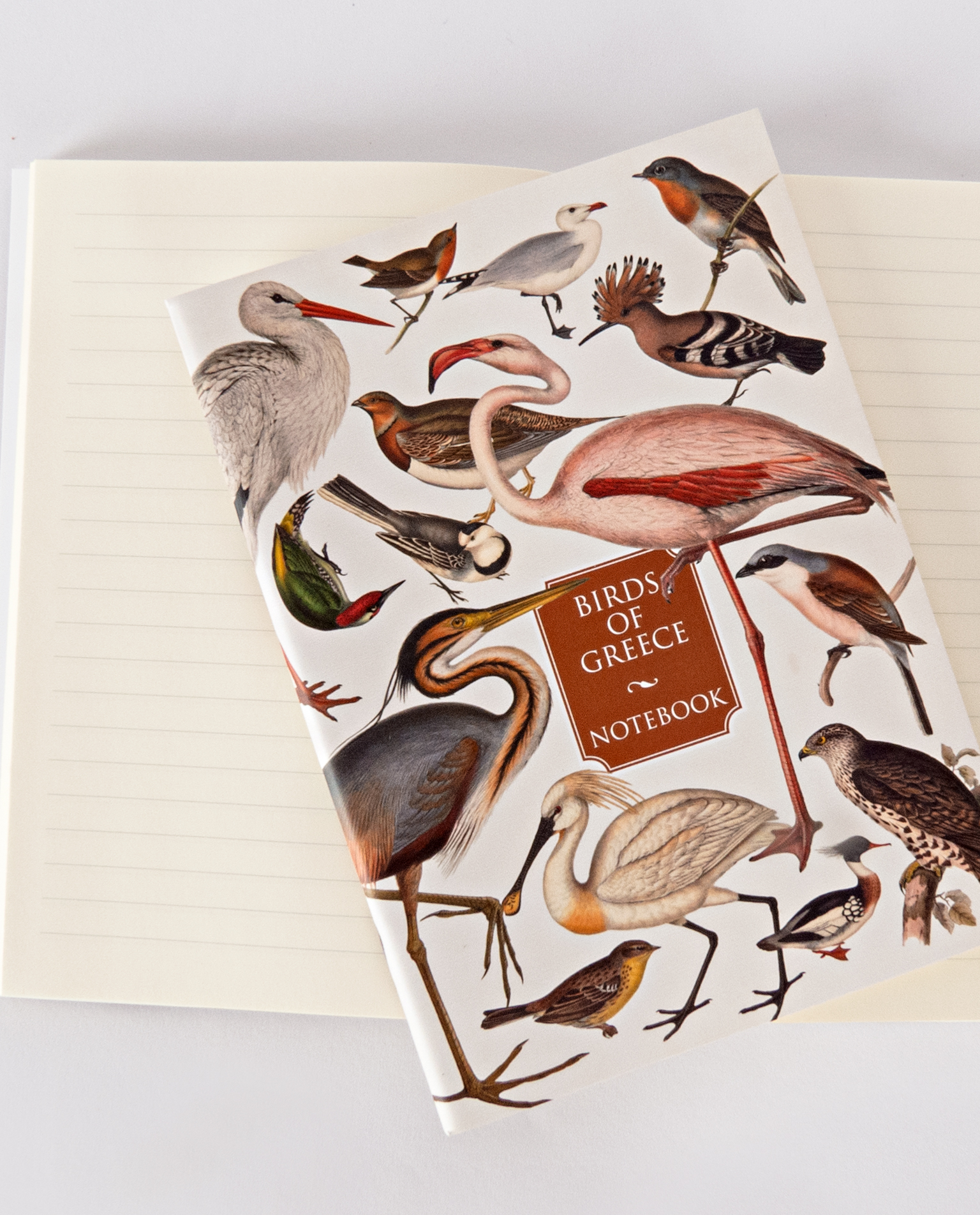 Softcover notebook with birds of Greece | Mediterraneo
