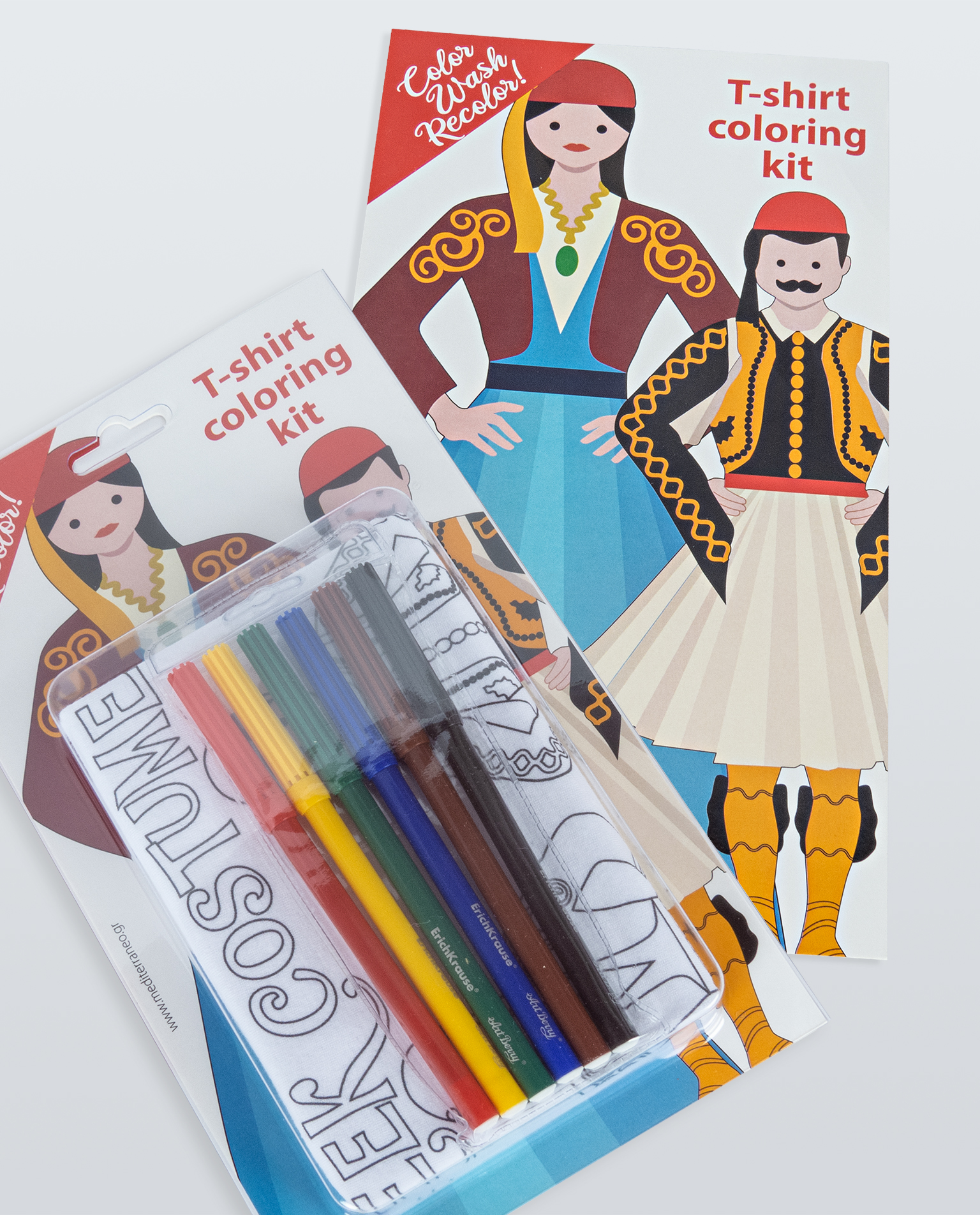 GREEK COSTUMES T-Shirt Coloring Kit | Mediterraneo Eshop