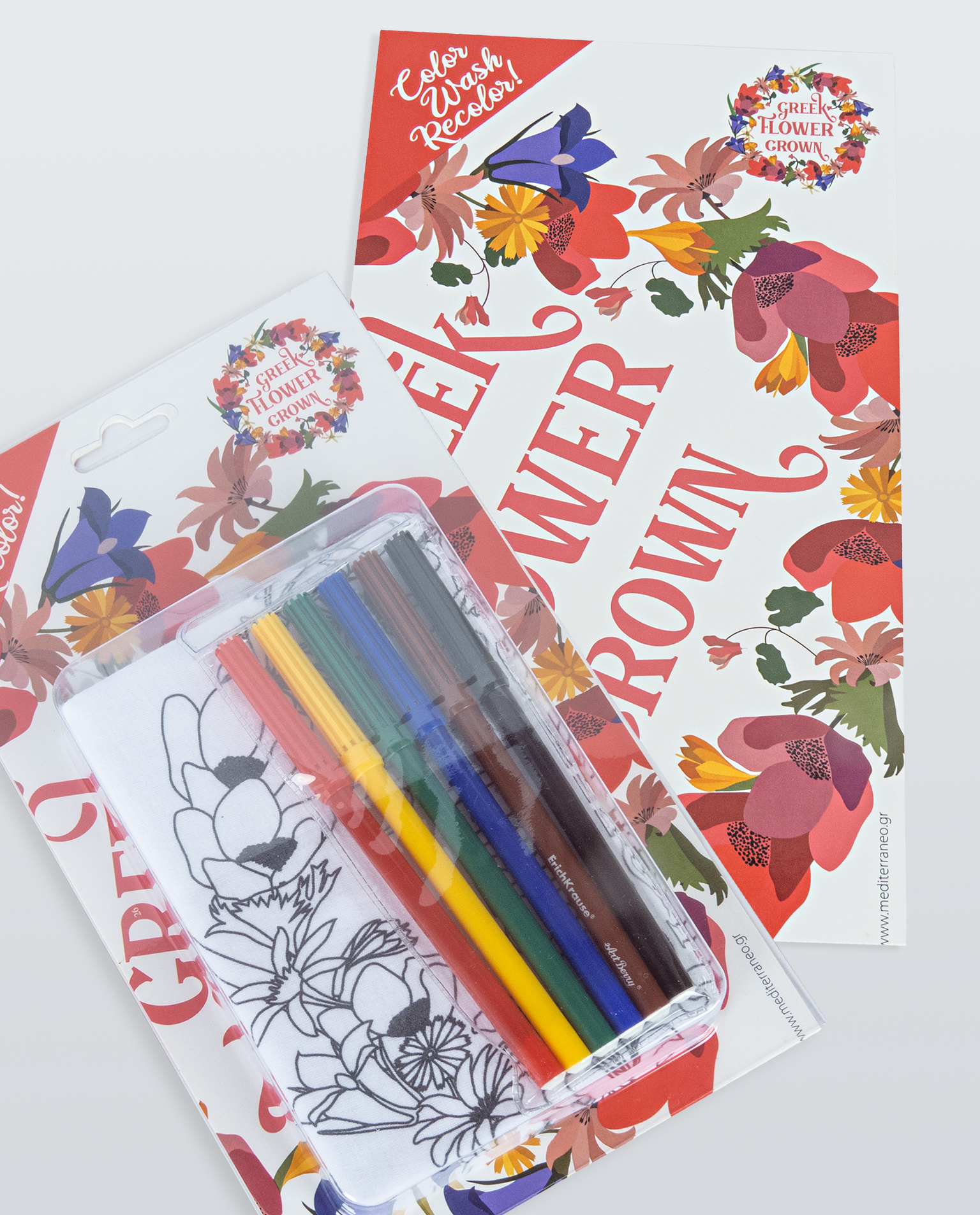 GREEK FLOWER CROWN T-Shirt Coloring Kit | Mediterraneo Eshop