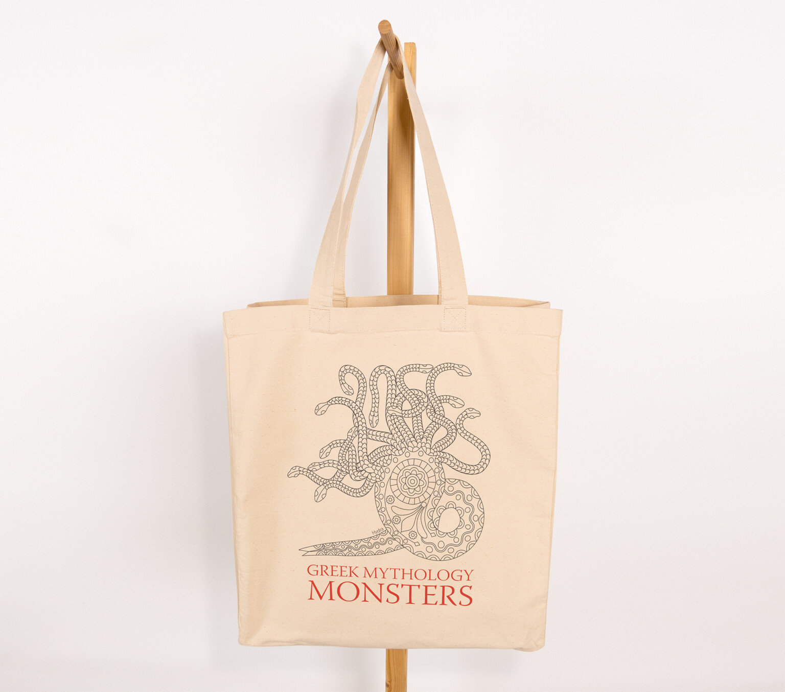 Canvas bag Greek Mythology Monsters Hydra print by Mediterraneo