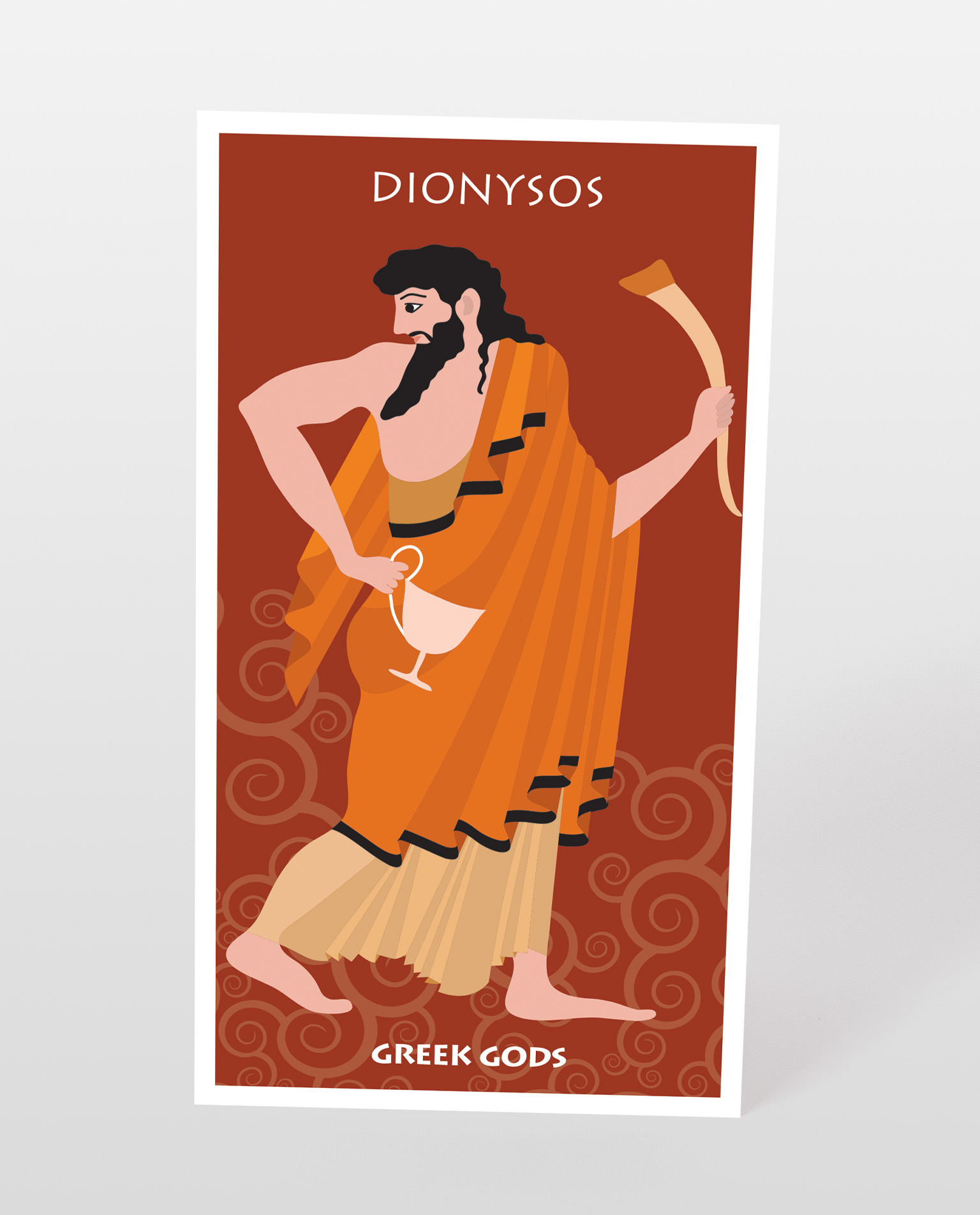 DIONYSOS Postcard Greek Gods | Mediterraneo Eshop