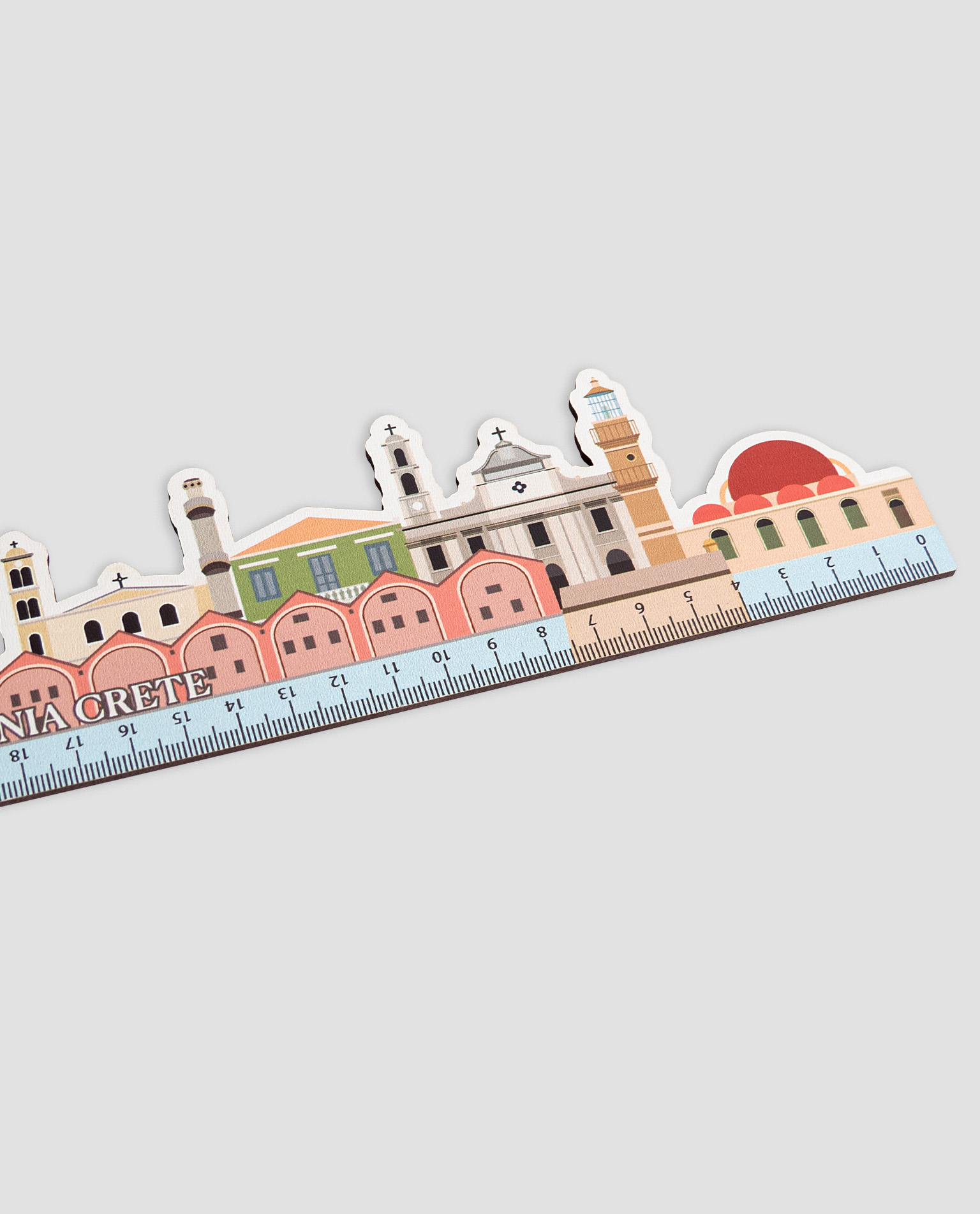 Chania Crete wooden ruler | Mediterraneo Eshop