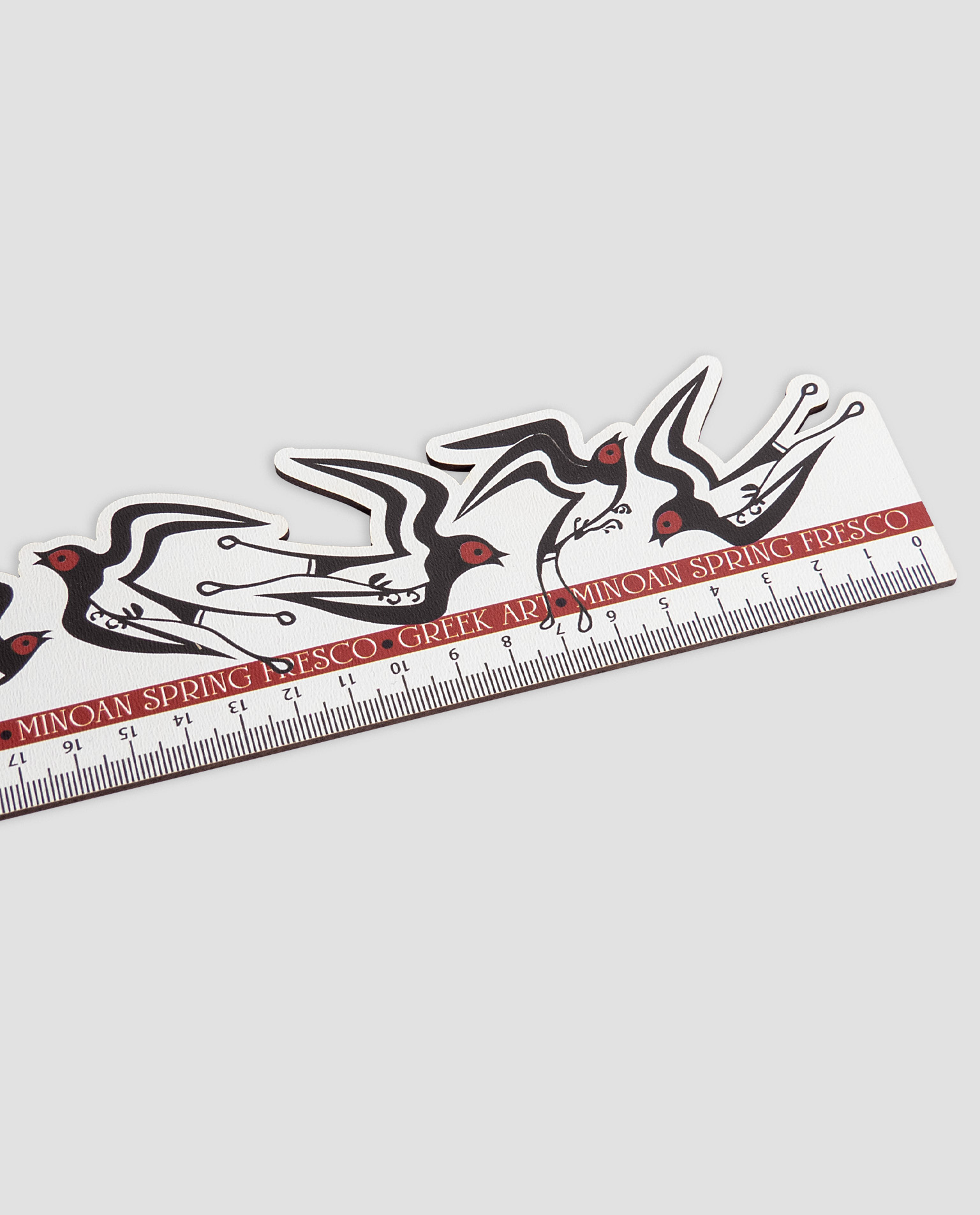 Minoan Spring Fresco wooden ruler | Mediterraneo Eshop